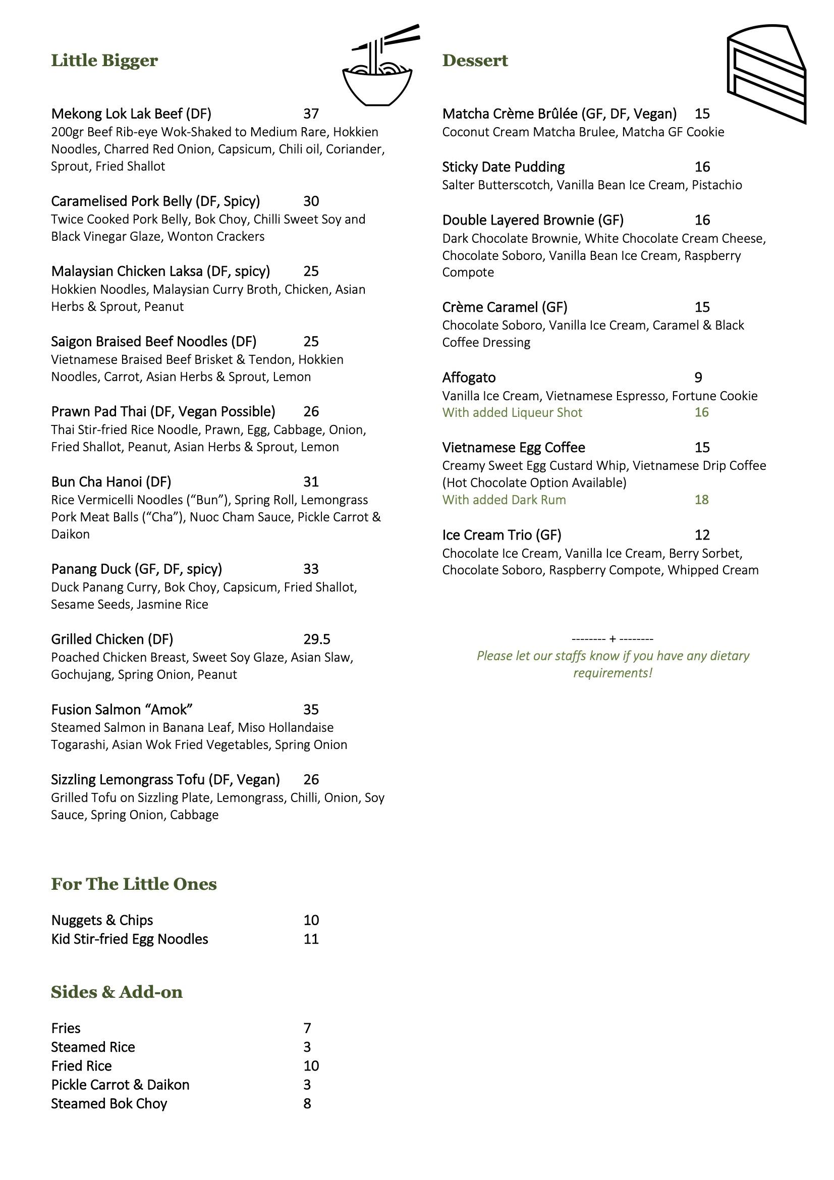 Menus - Mekong Buffalo Asian Fusion Restaurant Rotorua CBD