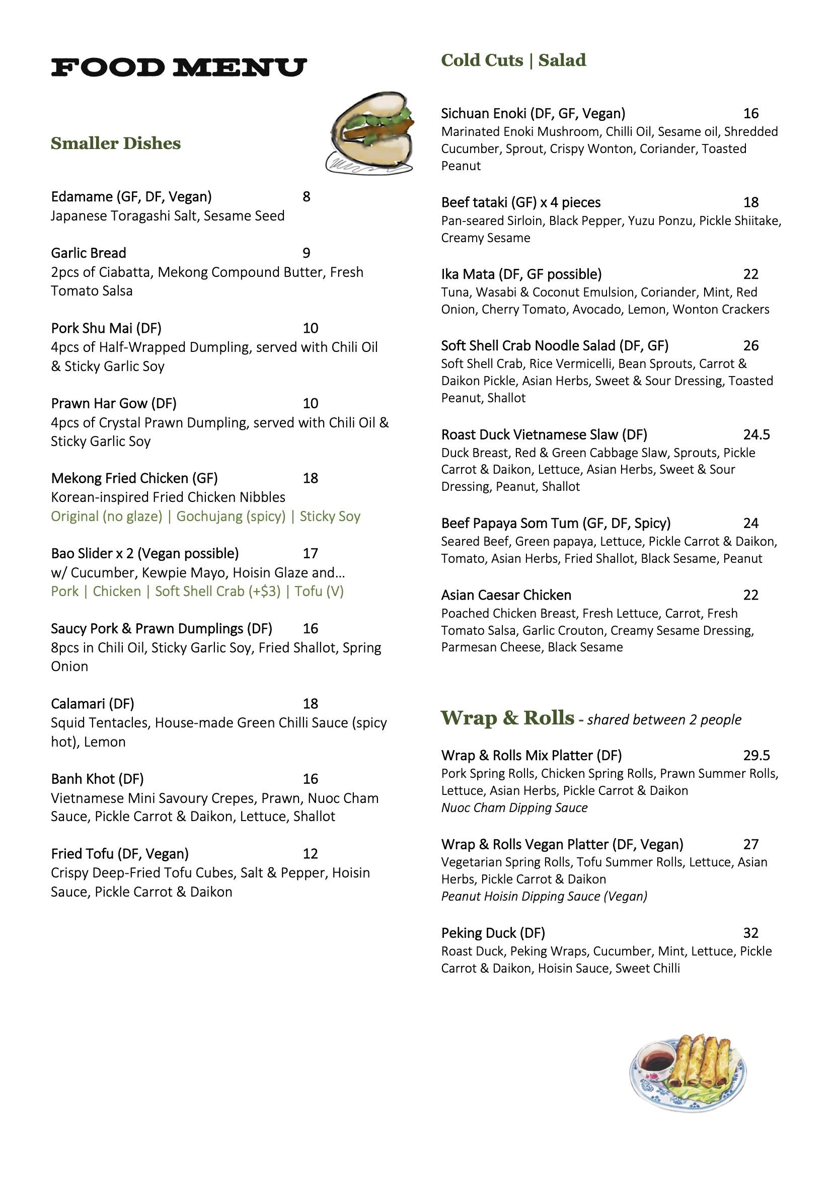 Menus - Mekong Buffalo Asian Fusion Restaurant Rotorua CBD